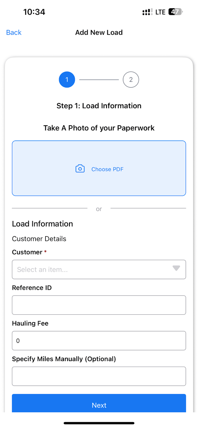 Self-Dispatch Loads from the Truckpedia Driver App