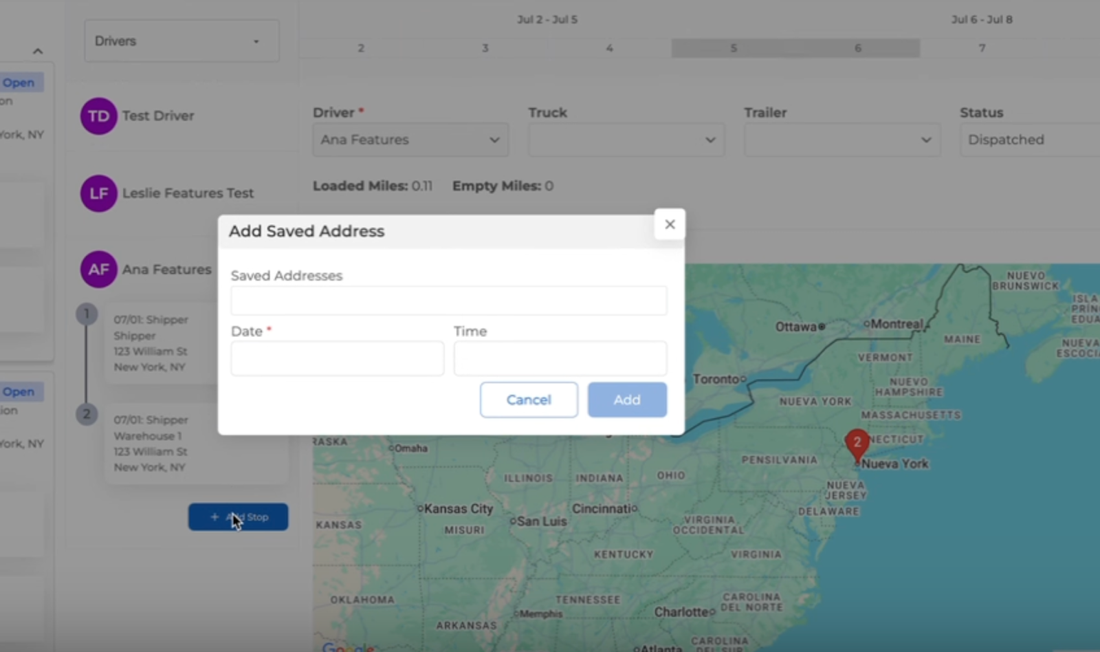 How to dispatch using the Calendar View in Truckpedia v3
