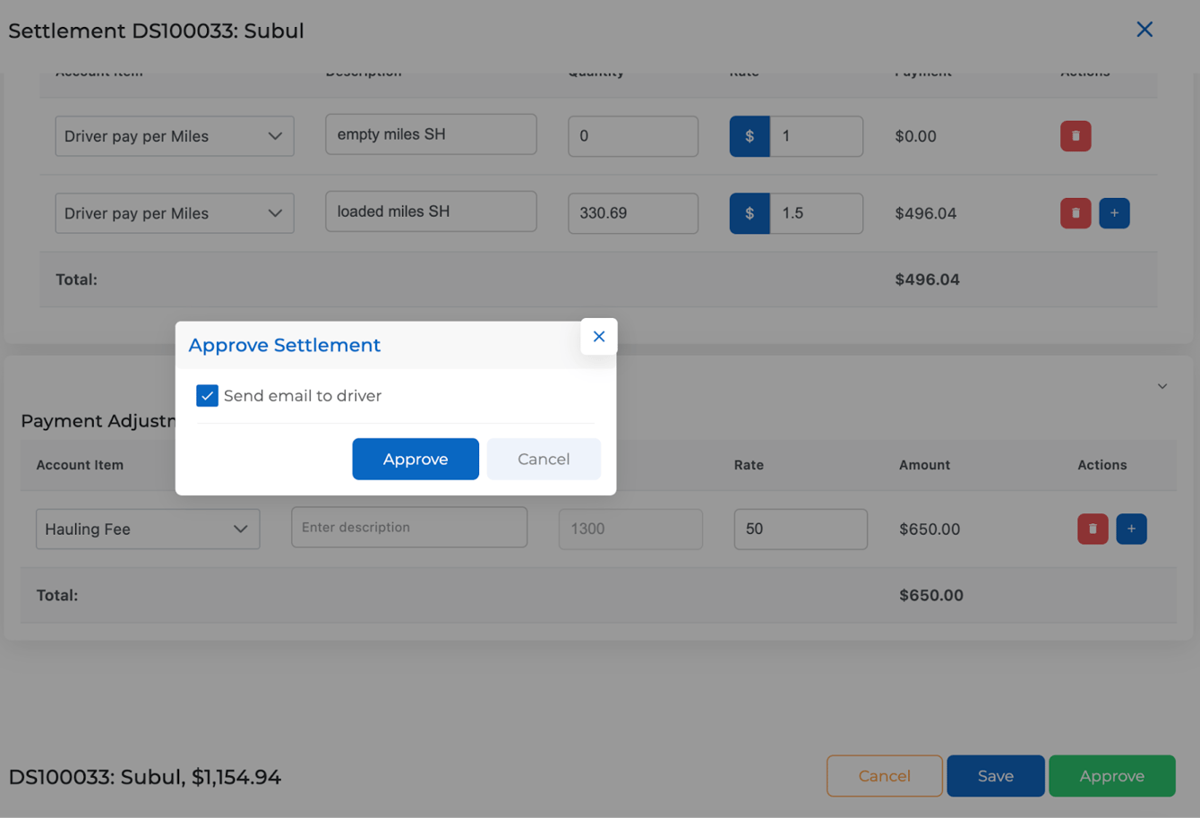 How to Create Driver Pay Settlements – V3