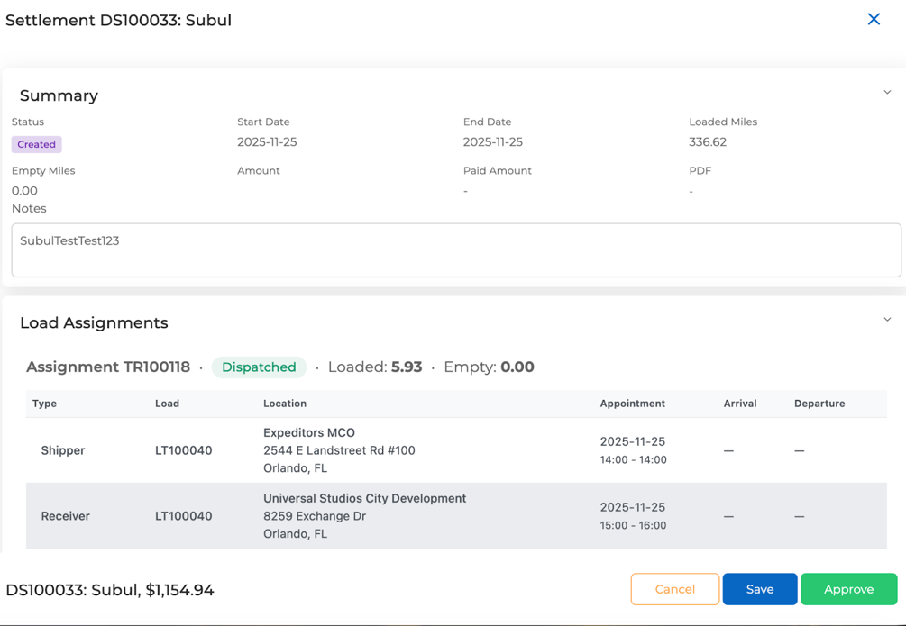 How to Create Driver Pay Settlements – V3